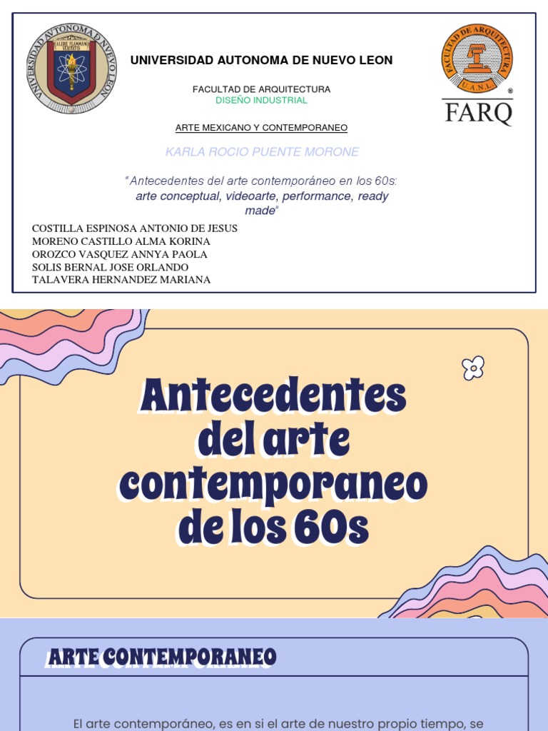 Antecedentes del Arte Contemporáneo 60s | PDF | Arte de performance ...