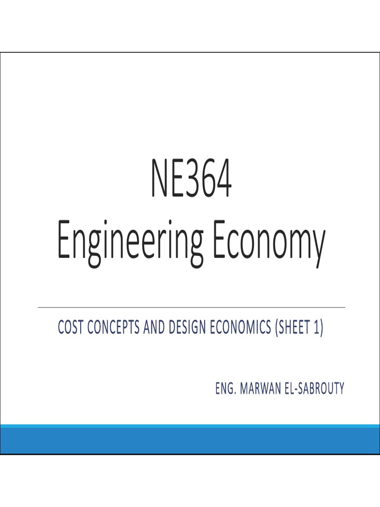 Sheet 1 Cost Concepts and Design Economics | PDF | Market (Economics ...