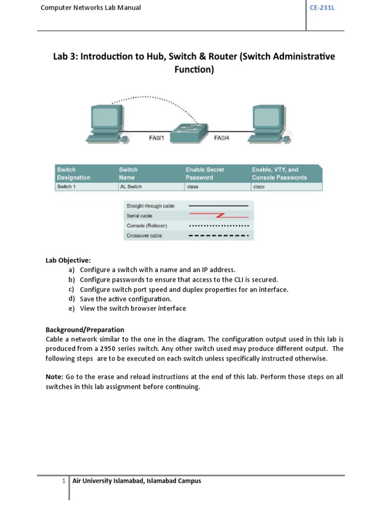 Lab 3 Computer Networks | PDF | Network Switch | Computer Network