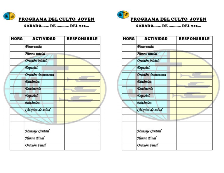Programa Del Culto Joven | PDF