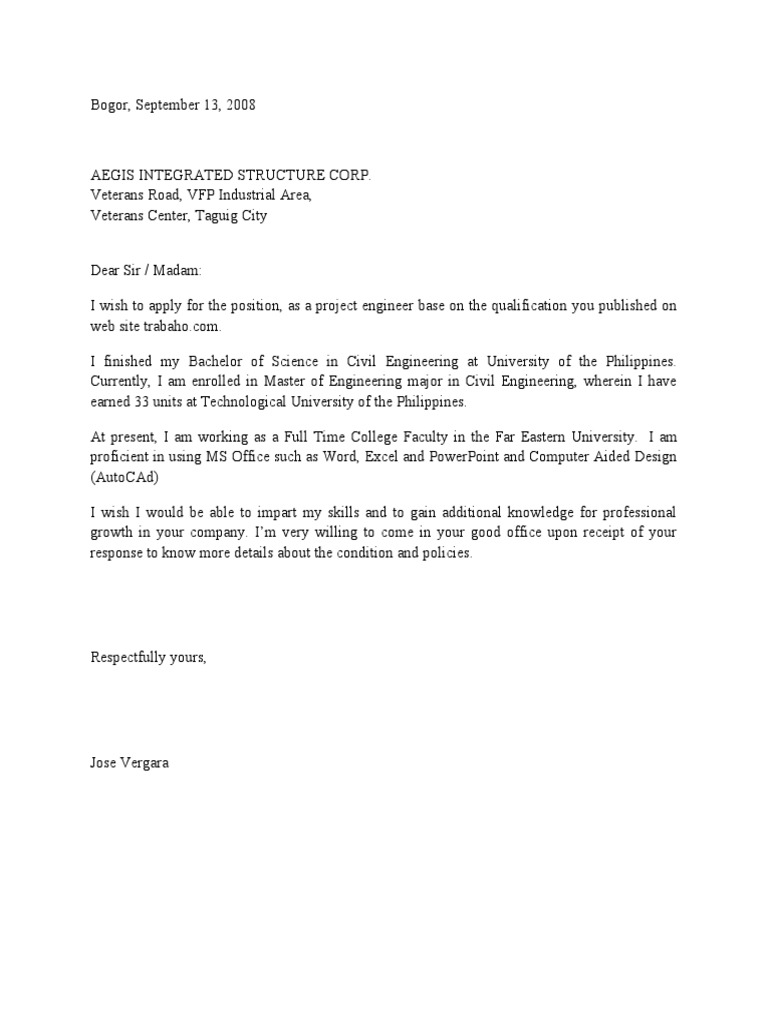 Application Letters: Seeking Employment Opportunities | PDF | Cognition