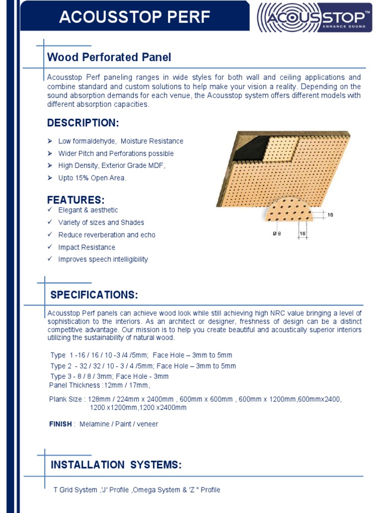 Acousstop PERF | PDF