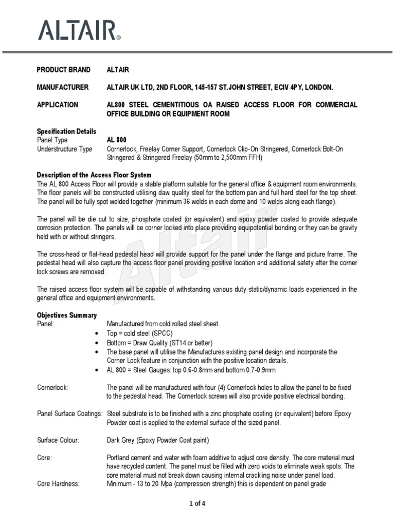 Data Sheet For Al 800 Altair | PDF | Volatile Organic Compound ...