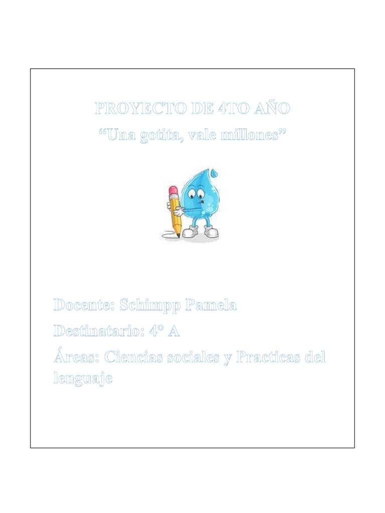 Proyecto de 4to Año El Agua | PDF | Entorno natural | Narración