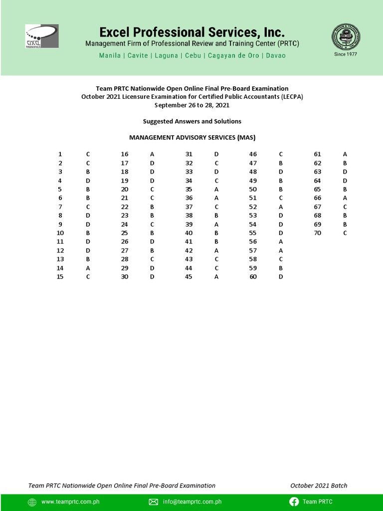 PRTC-FINAL PB - Answer Key 10.21 PDF | Download Free PDF | Value Added ...