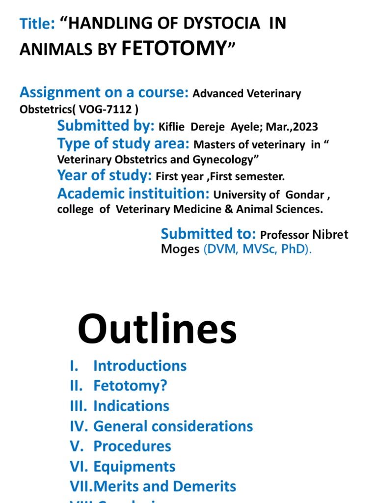 Handling of Dystocia by Fetotomy | PDF | Medical Specialties | Clinical ...
