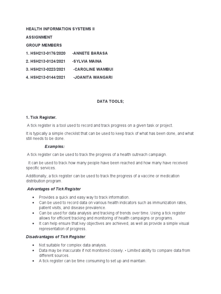 Health Data Tools for Students | PDF | Data | Health Informatics