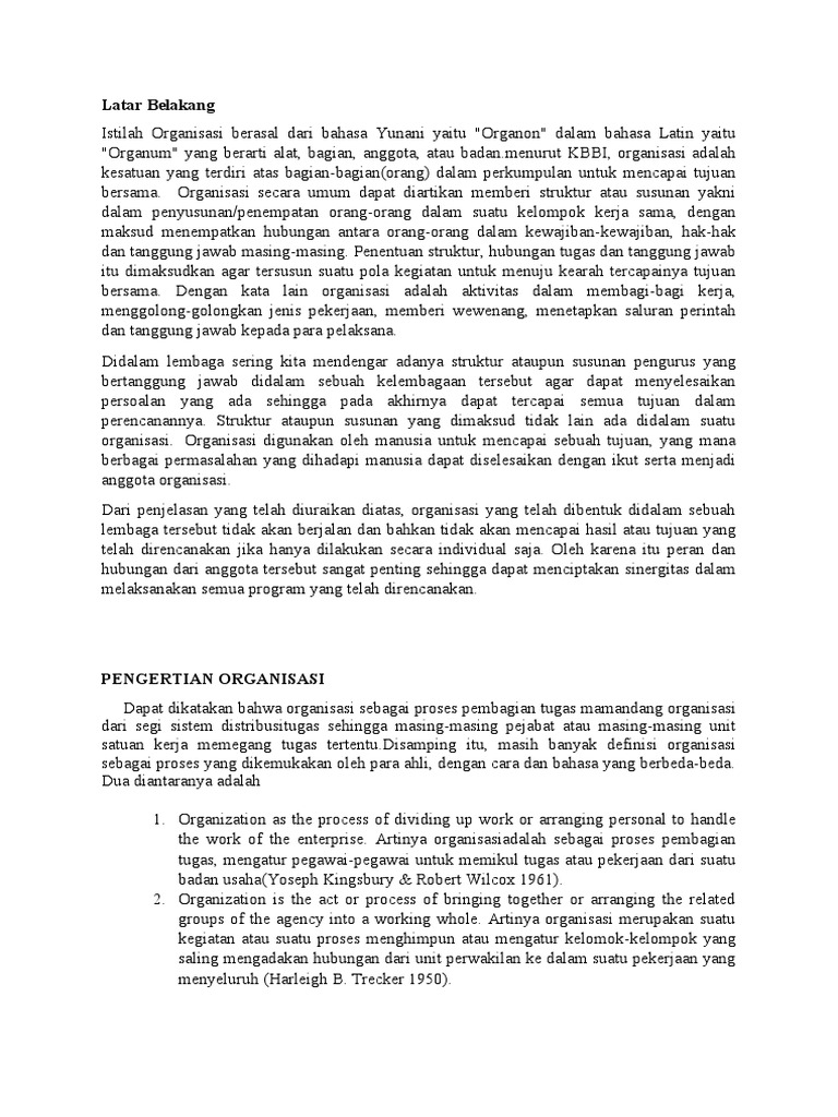 Yola Teori Organisasi | PDF