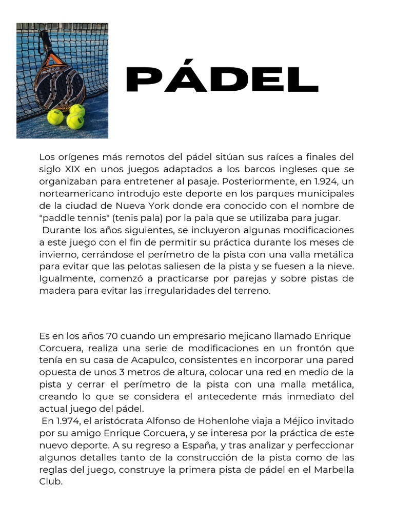 Apuntes Pádel | PDF