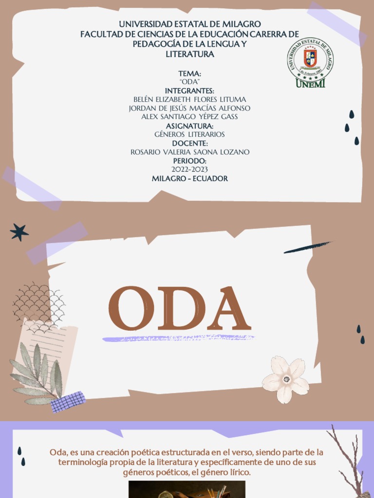 Diapositivas - Oda | PDF