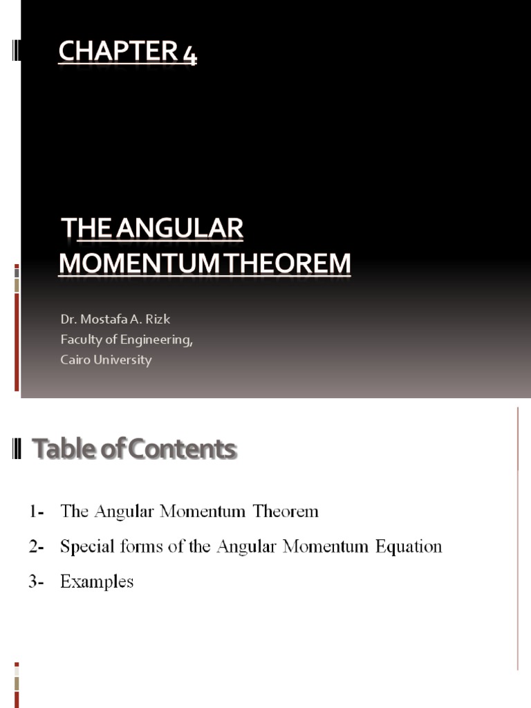 Ch-4-The Angular Momentum Theorem | PDF