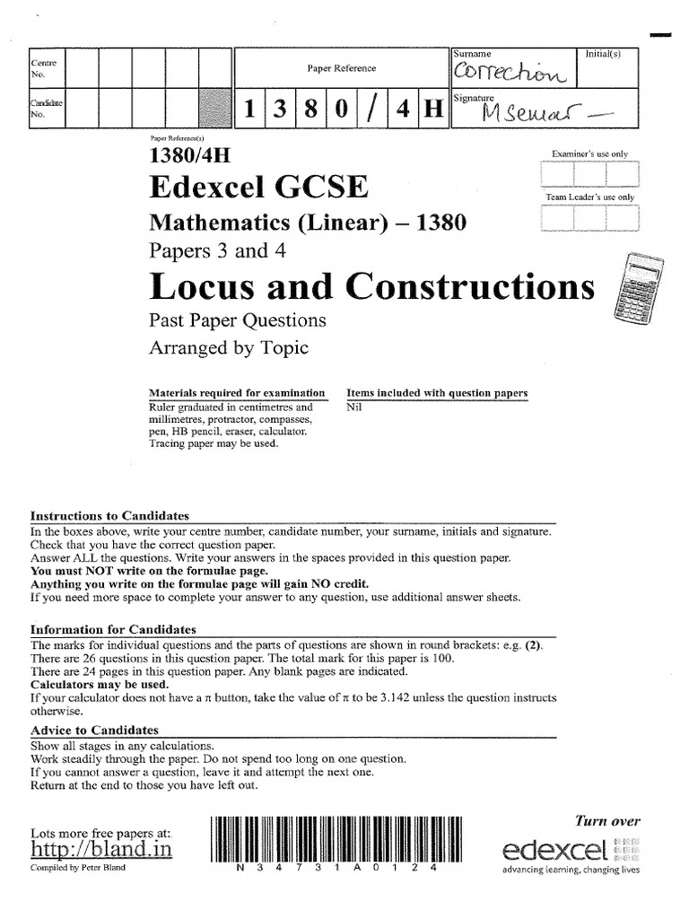 Locus and Construction Detailed Answers | PDF
