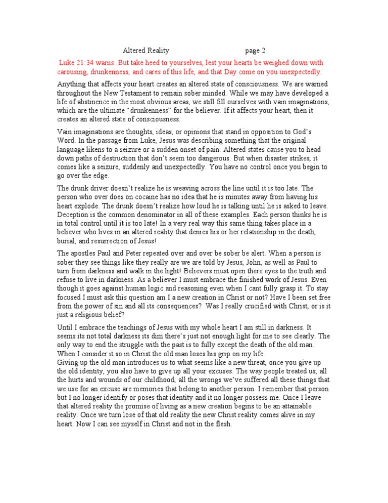 Altered Reality Page 2 | PDF | Self-Improvement
