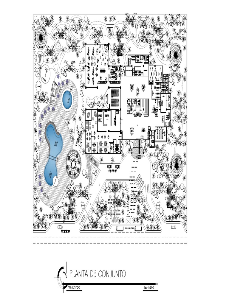 Plano Completo de Hotel Multinivel | PDF