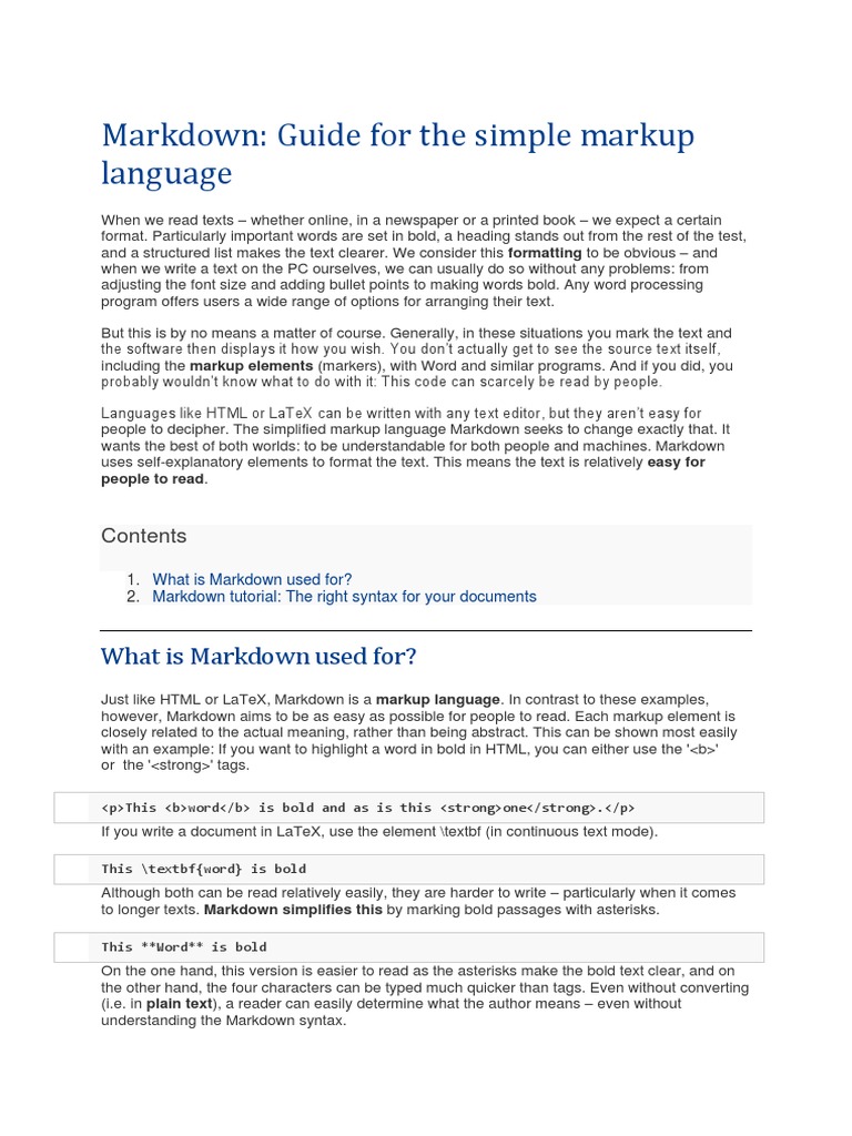 MarkDown Bible | PDF | Hyperlink | Markup Language