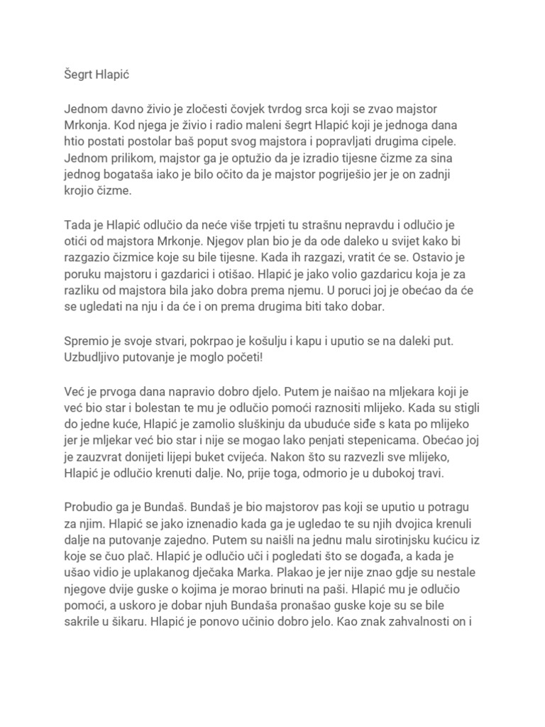 Šegrt Hlapić | PDF