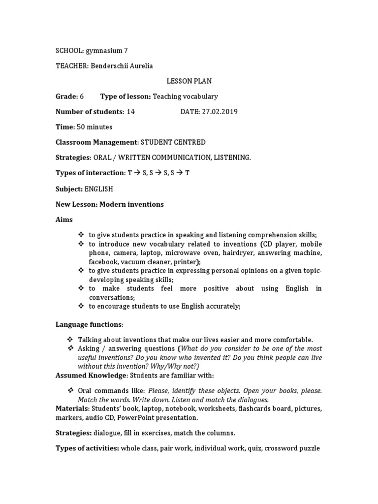 Inventions 6 | PDF | Homework | Reading Comprehension