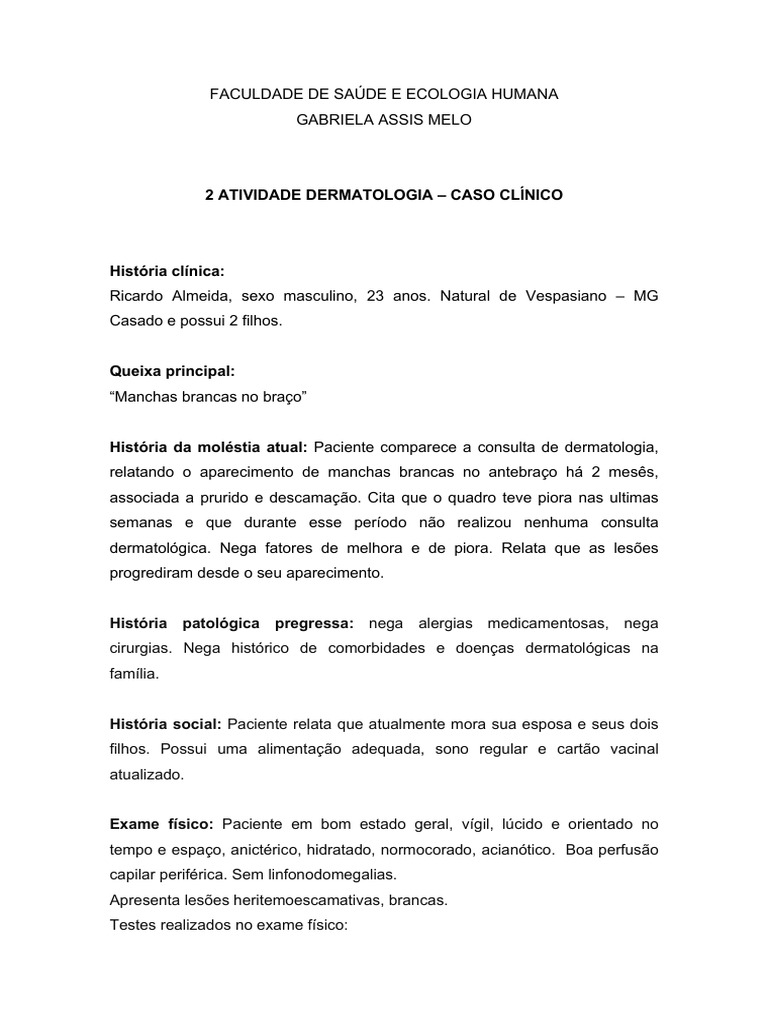 Atividade Dermato 2 | PDF