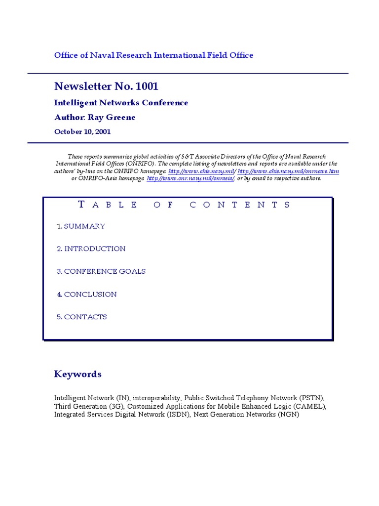 Intelligent Networks | PDF | Computer Network | Internet