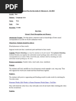 Short Vowels Lesson Plan | PDF | Phonics | Lesson Plan