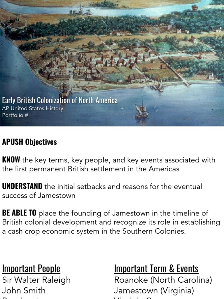 Unit 1 - Lecture 2 - Early British Colonization in North America | PDF ...