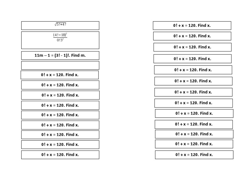 Application For Factorial Pdf