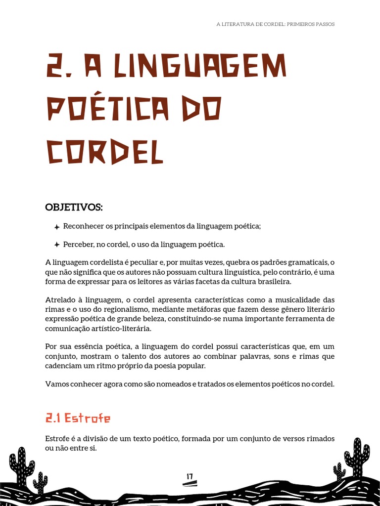 A Linguagem Poética Do Cordel Pdf Poesia Sílaba