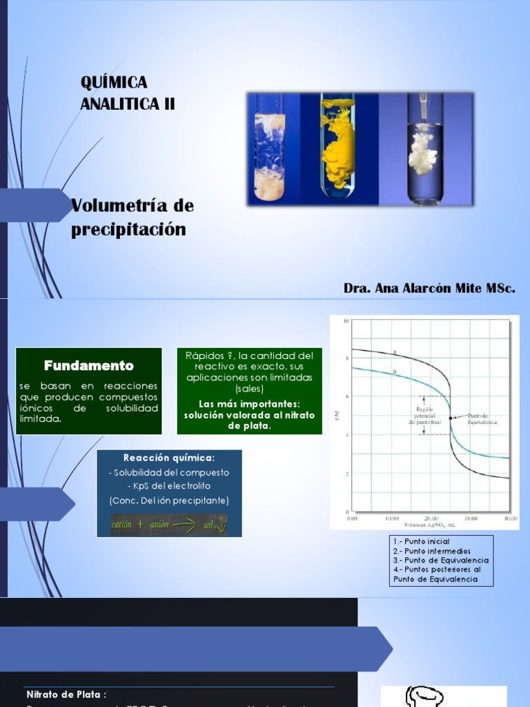 Volumetría de Precipitación en Química | PDF | Ciencia y matemáticas