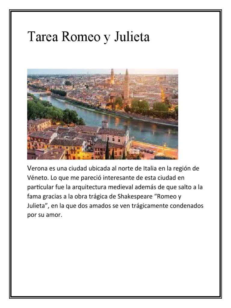 Tarea Romeo y Julieta | PDF