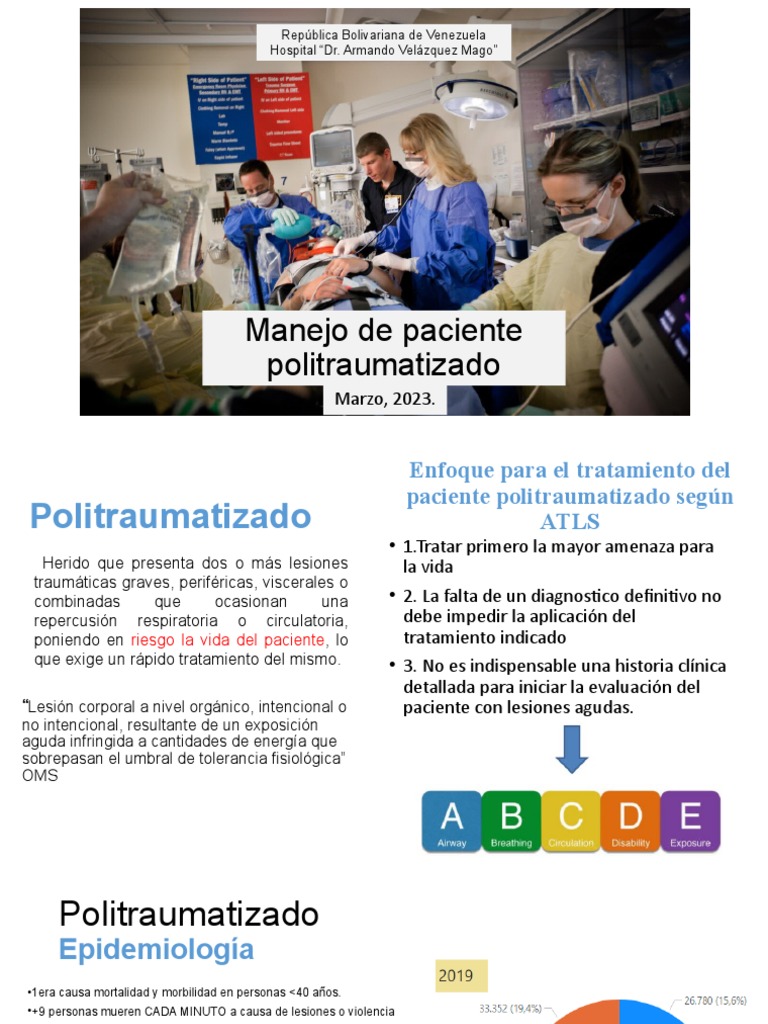 Manejo de Paciente Politraumatizado Eq 2 - VALENTINA | PDF ...