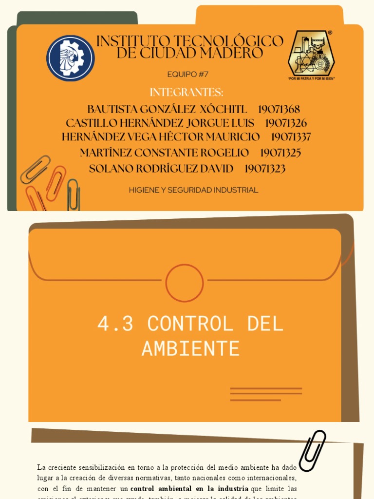 4.3 Control Del Ambiente | PDF | Contaminación | Entorno natural