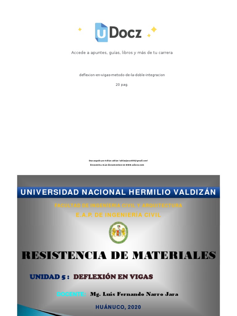 Deflexion en Vigas Metodo de La Doble Integracion 111068 Downloable 2668319 | PDF | Viga ...