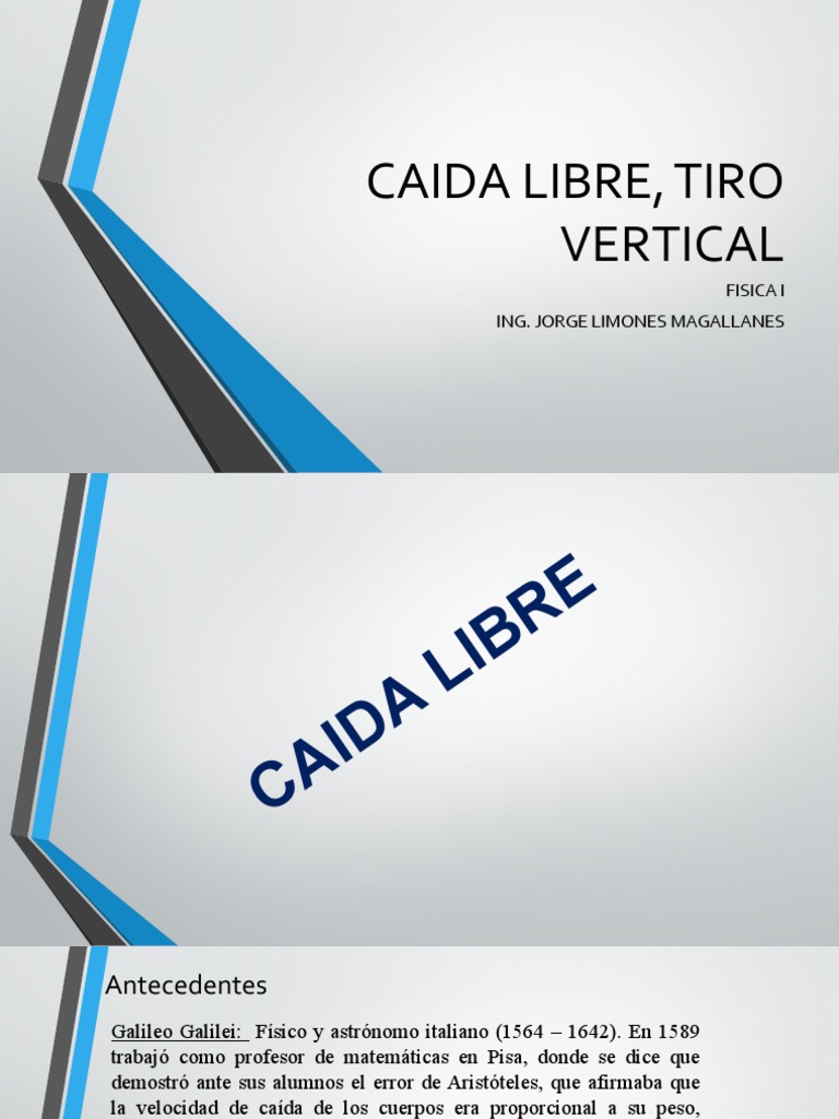 Caida Libre, Tiro Vertical | PDF