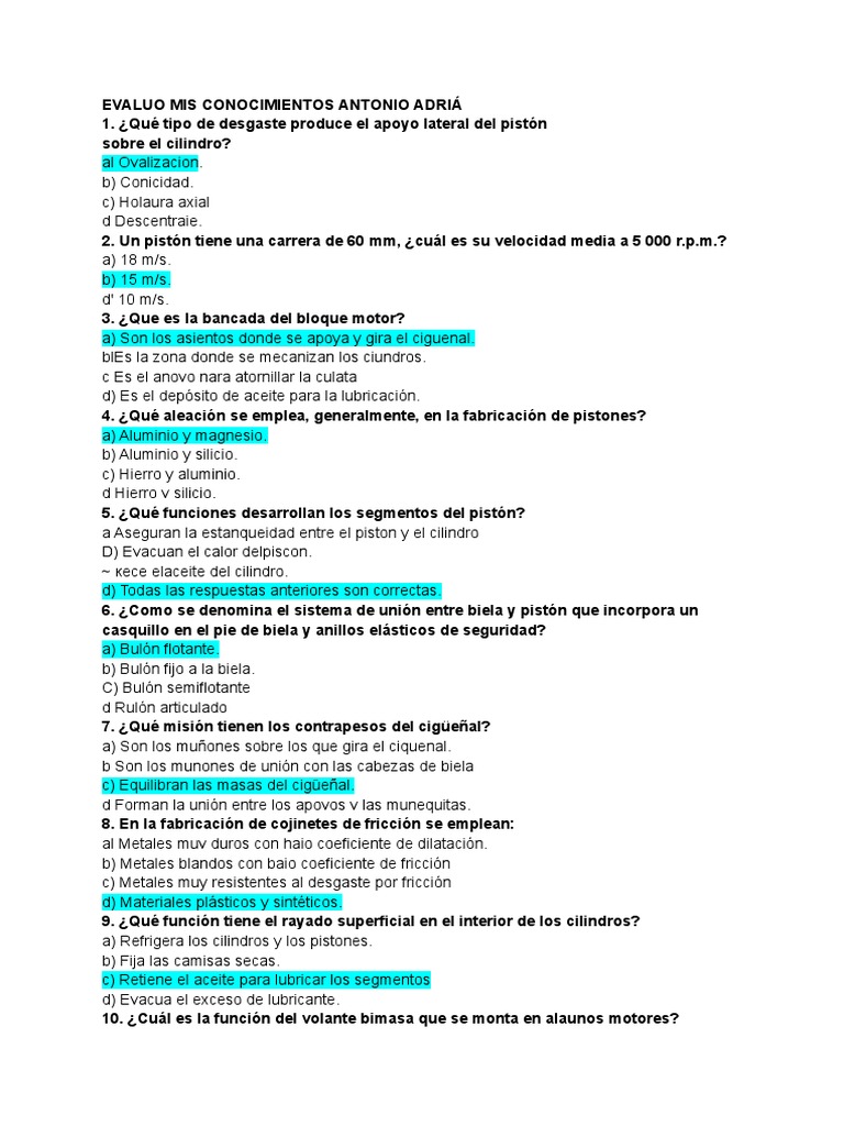 Evaluo Mis Conimocimientos. T12 | PDF