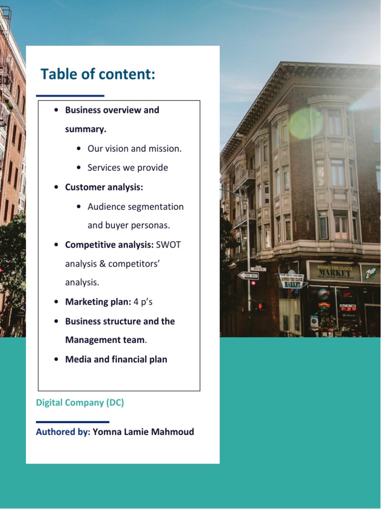 Digital Company Business Plan | PDF | Digital Marketing | Search Engine ...