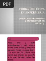 Codigo de Etica para Enfermeros | PDF | Moralidad | Enfermería
