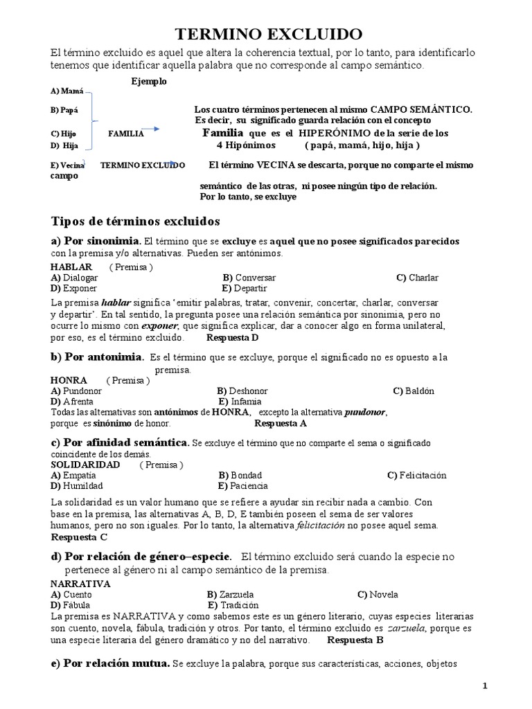 Termino Excluido | PDF