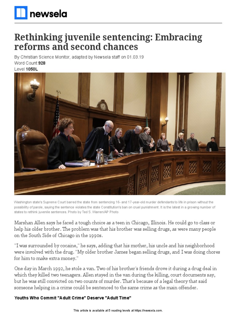 Newsela Article-Juvenile | PDF | Life Imprisonment | Prison