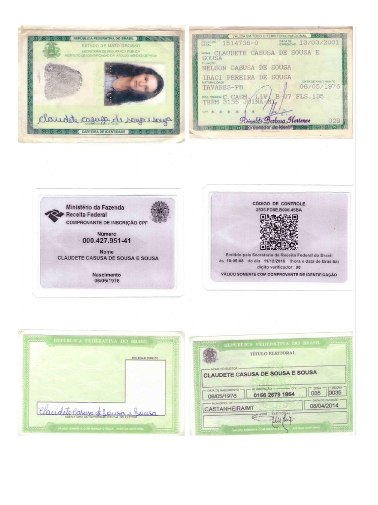 RG, CPF E TITULO | PDF