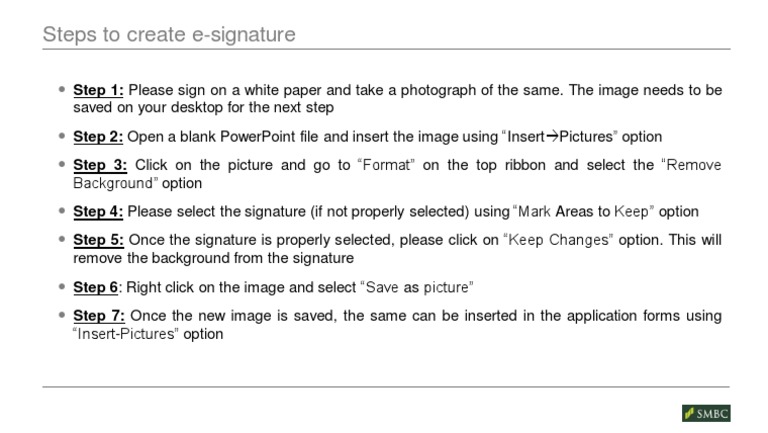 Steps To Create E-Signature | PDF