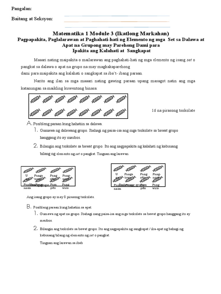 Math 1 M3 Q3 SAGUTAN | PDF