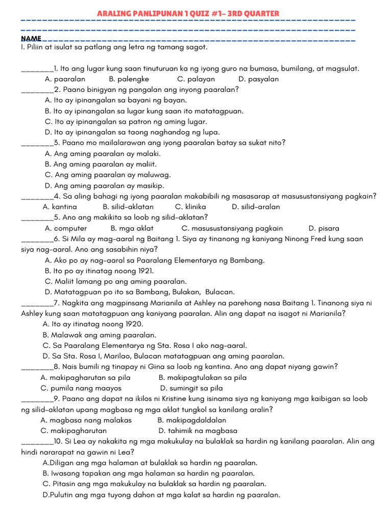 Quarter 3 Quiz 1 Pdf