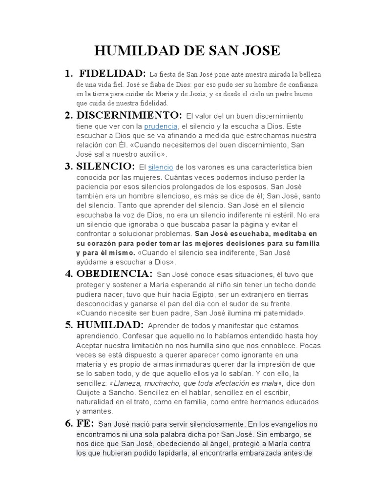 Los Dones de San Jose | PDF | San José | María, madre de Jesús