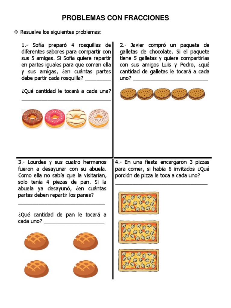 Problemas Con Fracciones | PDF