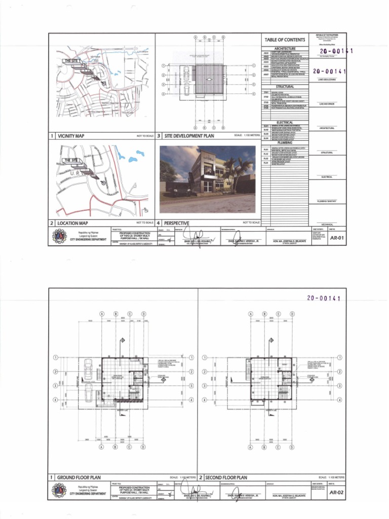 PLAN 20 00141 Proposed Construction of Two 2 Storey Multi PurposeSK ...
