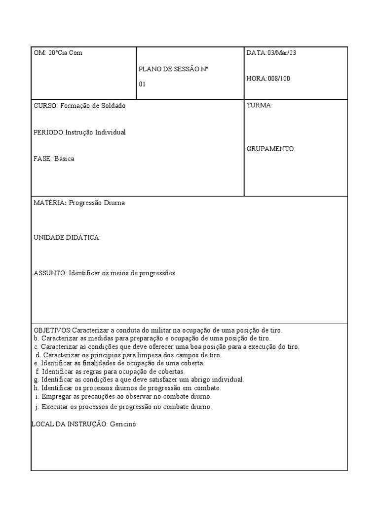 Progressão Diurna | PDF | Artilharia