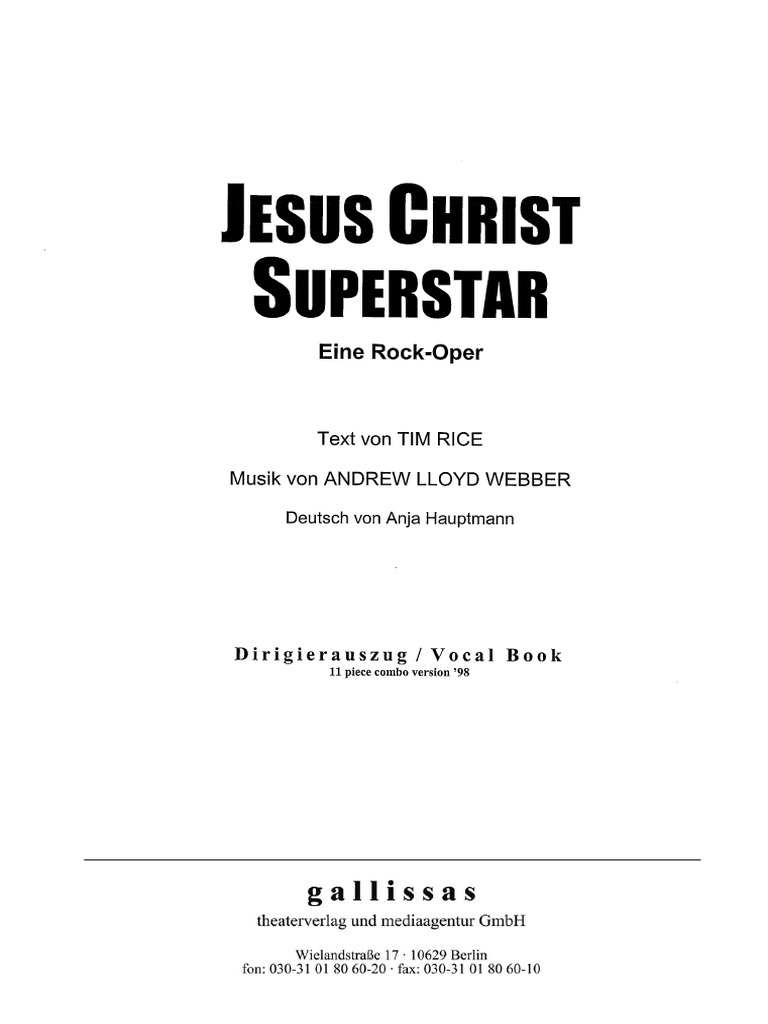 Ressources pour Jesus Christ Superstar | PDF