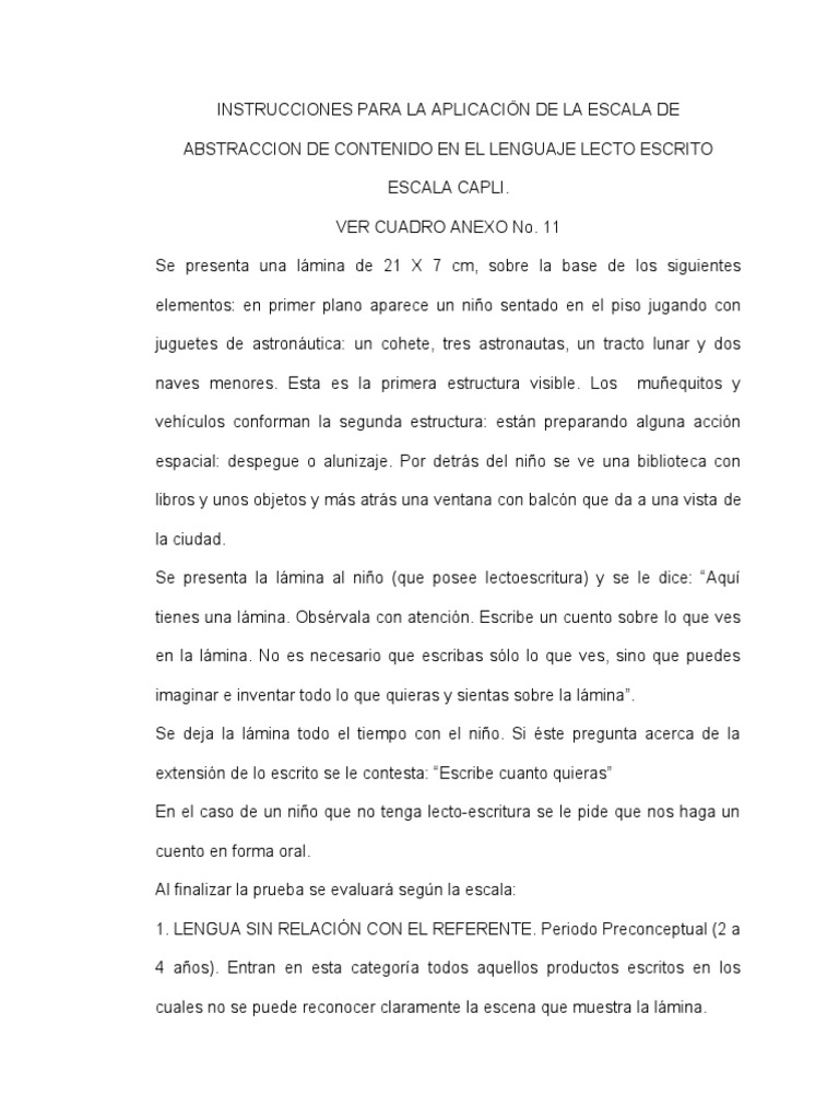 3 Protocolo para evaluar Capli | PDF | Narración