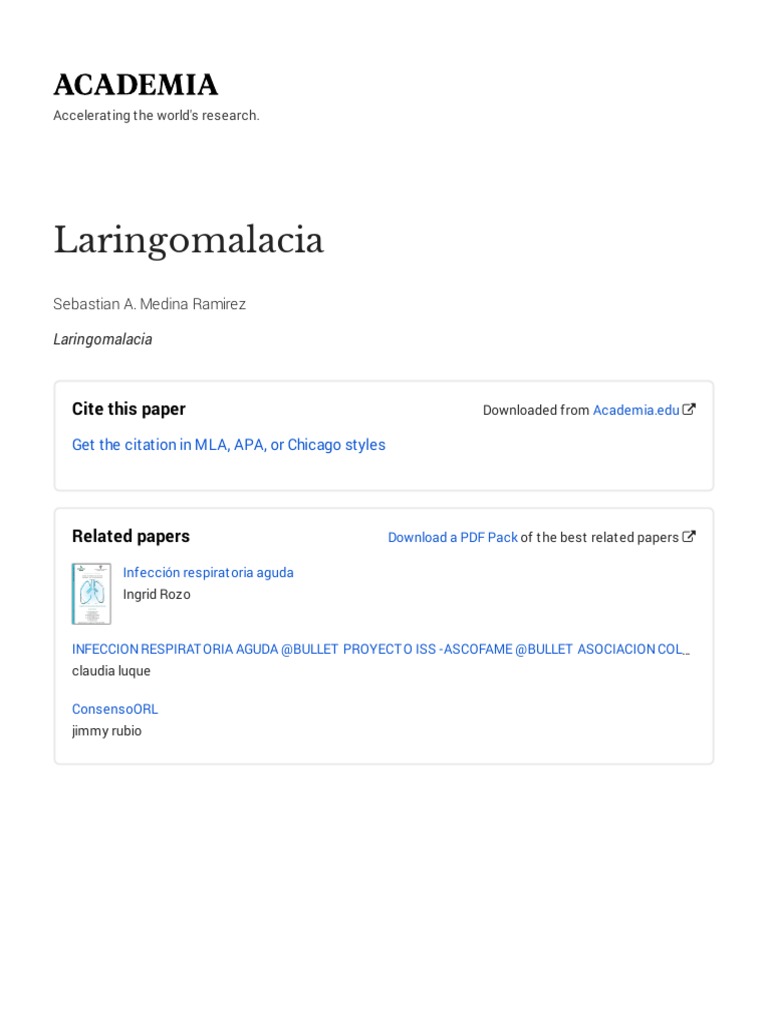 Laringomalacia: Diagnóstico y tratamiento de la principal causa de ...