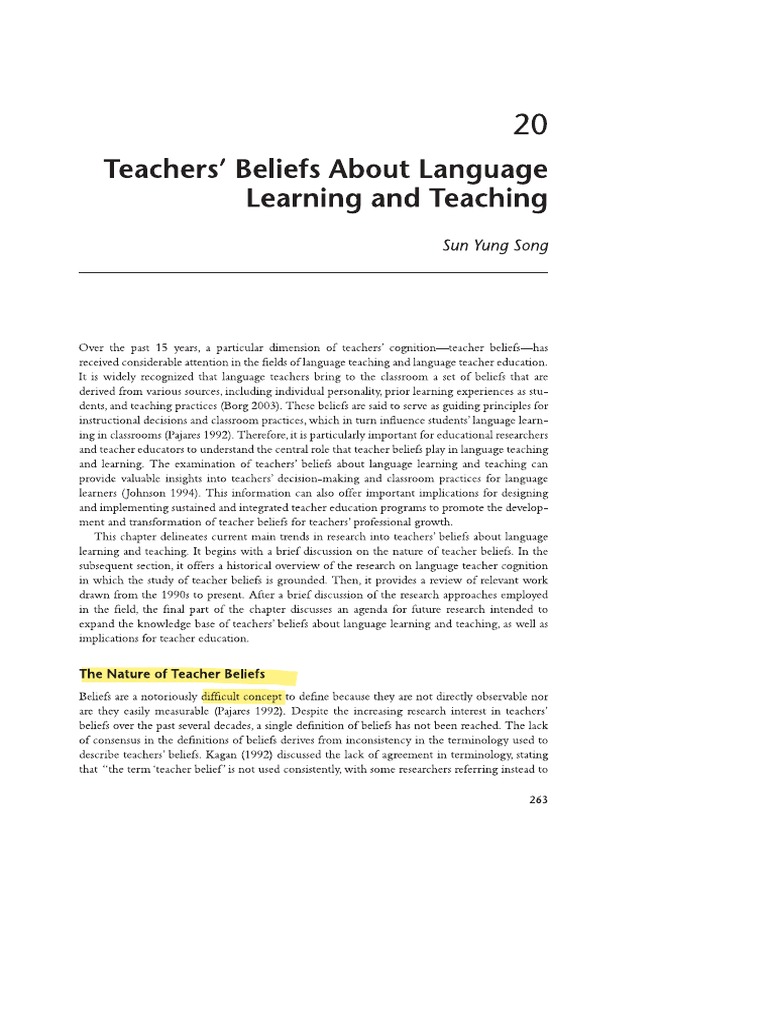 2 Teachers Beliefs About LGG Learning and Teaching | PDF